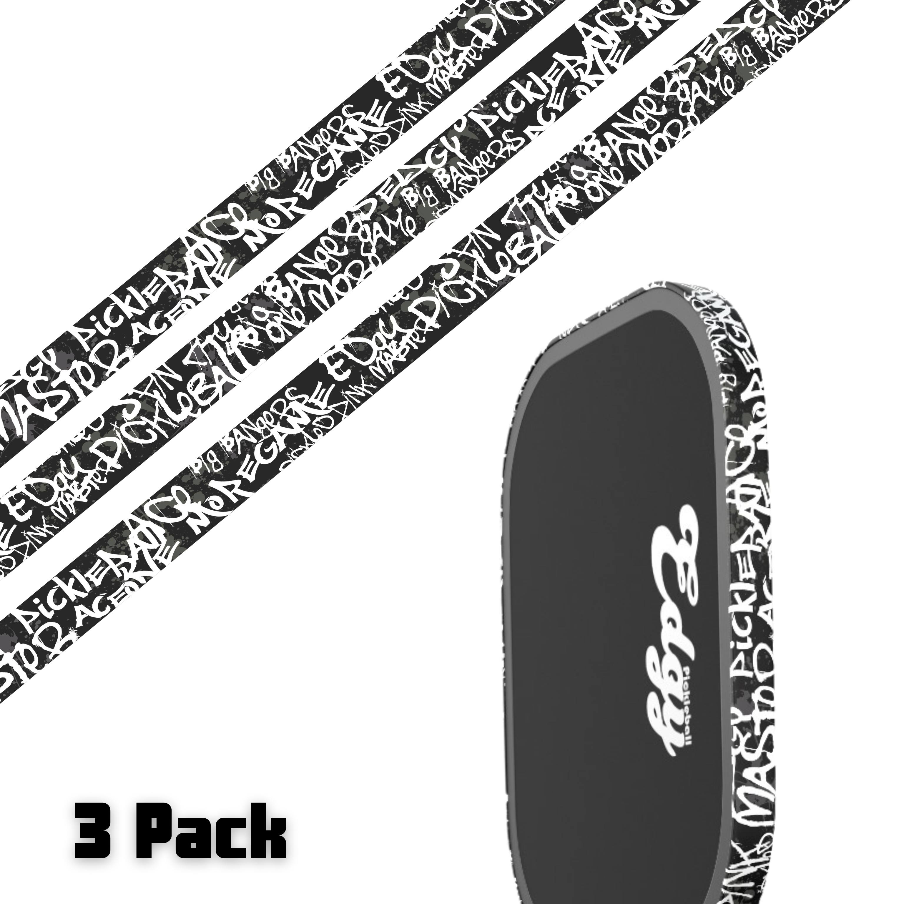 White Graffiti Edge Tape – Edgy Pickleball
